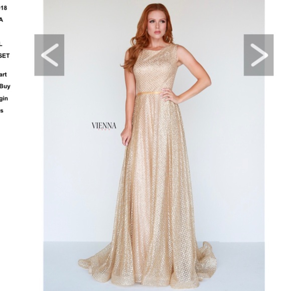 Vienna Prom | Dresses | Vienna Gold Prom Dress | Poshmark